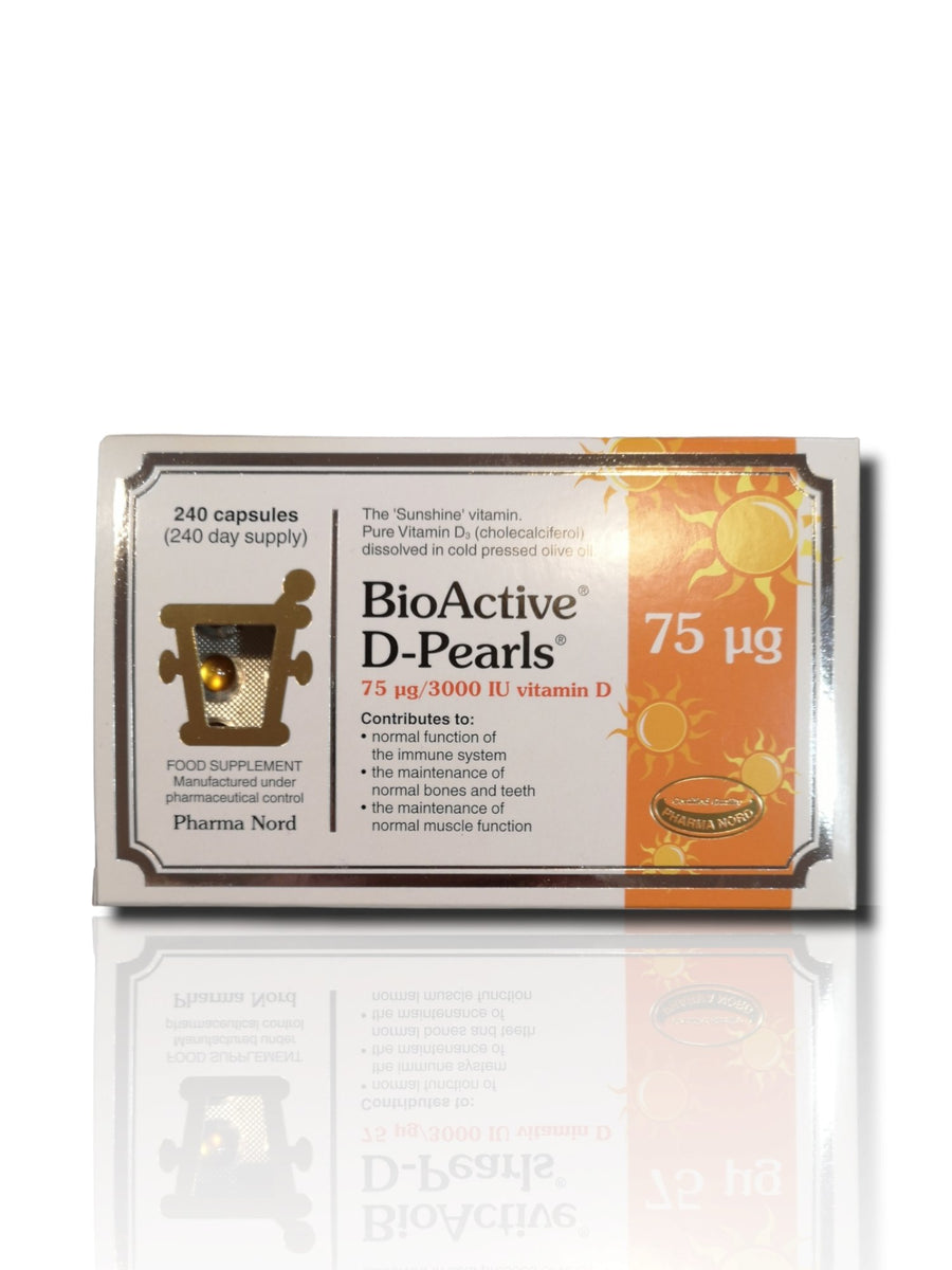 Pharma Nord BioActive D-Pearls 75ug/ 3000 IU vitamin D 240 Caps ...